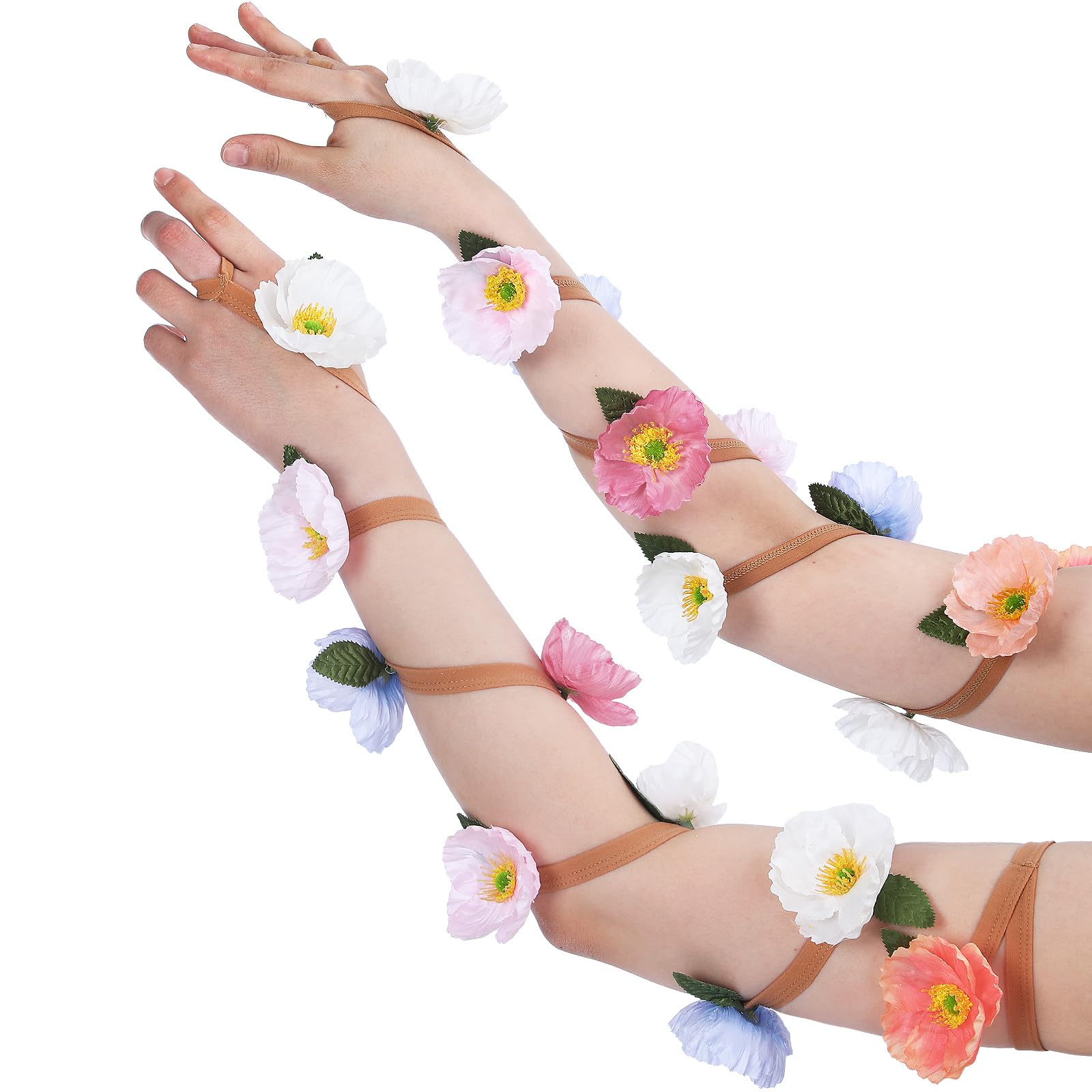 Amazon.com: Xuhal Flower Arm Wraps Halloween Fairy Costume Accessories ...