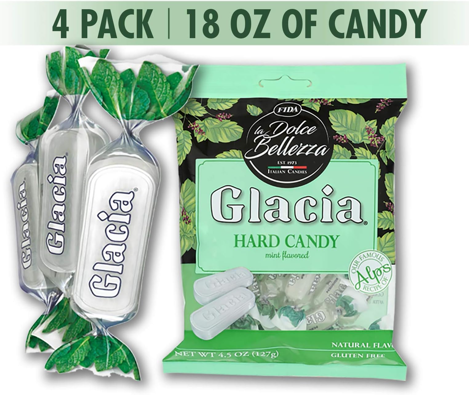 Amazon.com : Fida - Glacia Mints Hard Filled Italian Candy - 18 oz ...