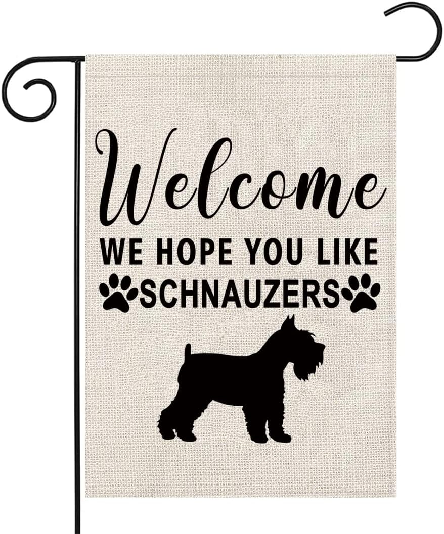 Amazon.com : Miniature Schnauzer American Garden Flag 12.5"X18" Double ...