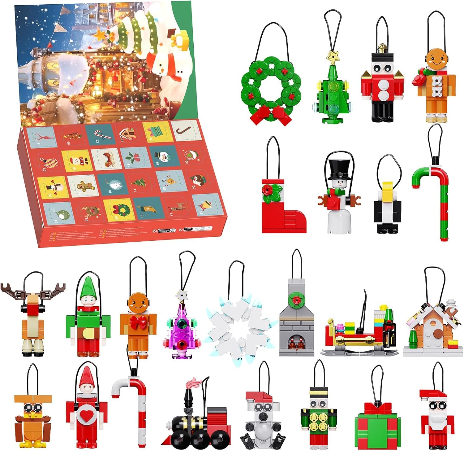 ZIQILIGHTING Christmas Advent Calendar 2024 Building Toy, 24 Days ...