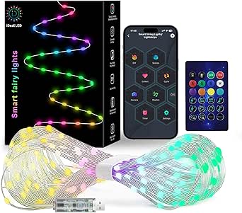 Amazon.com: Super RGB Smart Fairy String Lights, 33Ft Usb DIY Twinkle ...