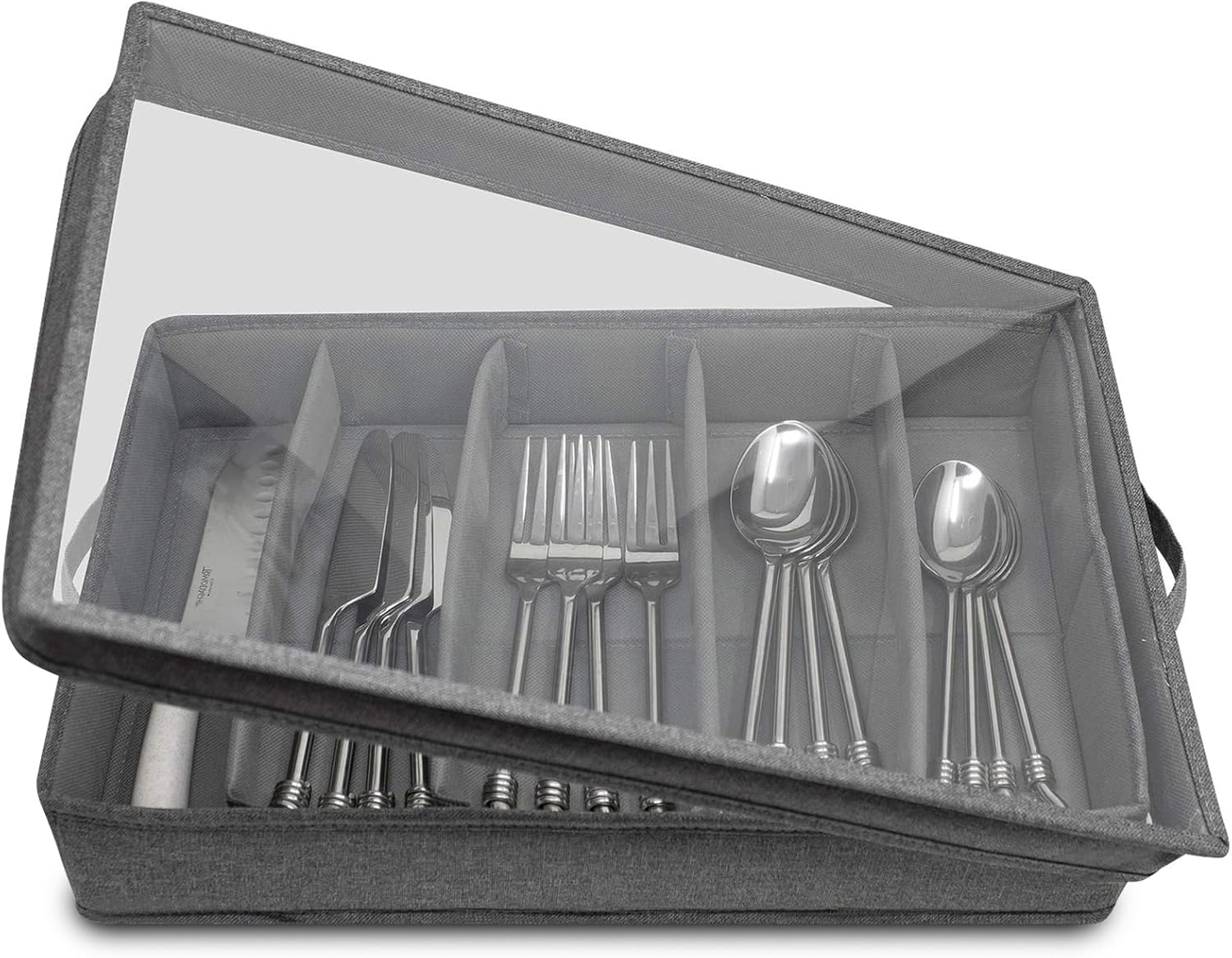 Amazon.com - Qozabualy Silverware Storage Box, Flatware Storage Case ...
