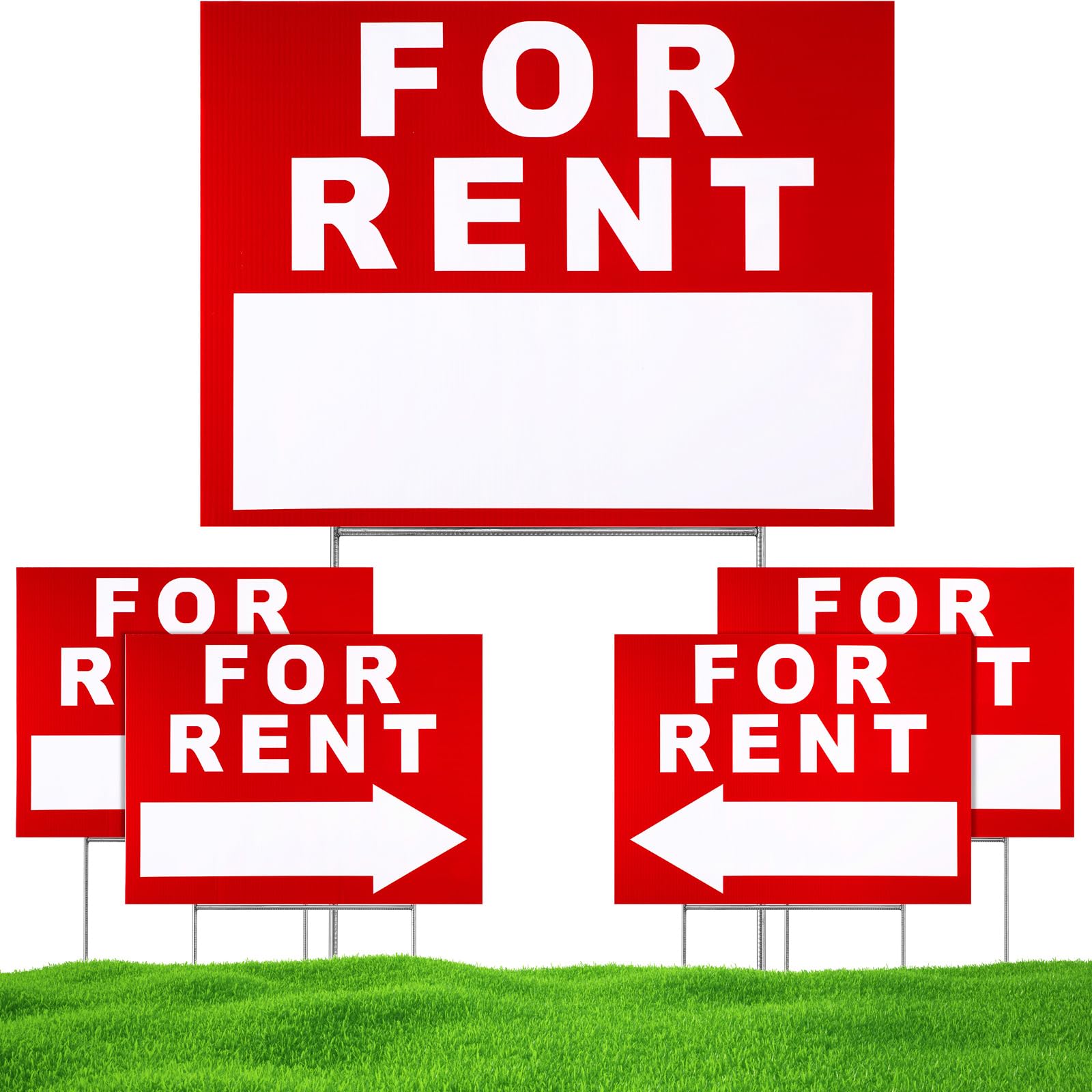 Amazon.com : Yaomiao 5 Pcs For Rent Sign with Stand 16 x 12 Inch Yard ...