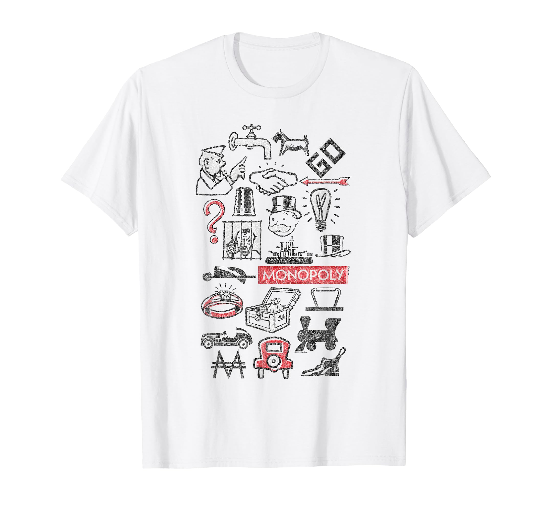 Amazon.com: Monopoly Icons T-Shirt : Clothing, Shoes & Jewelry