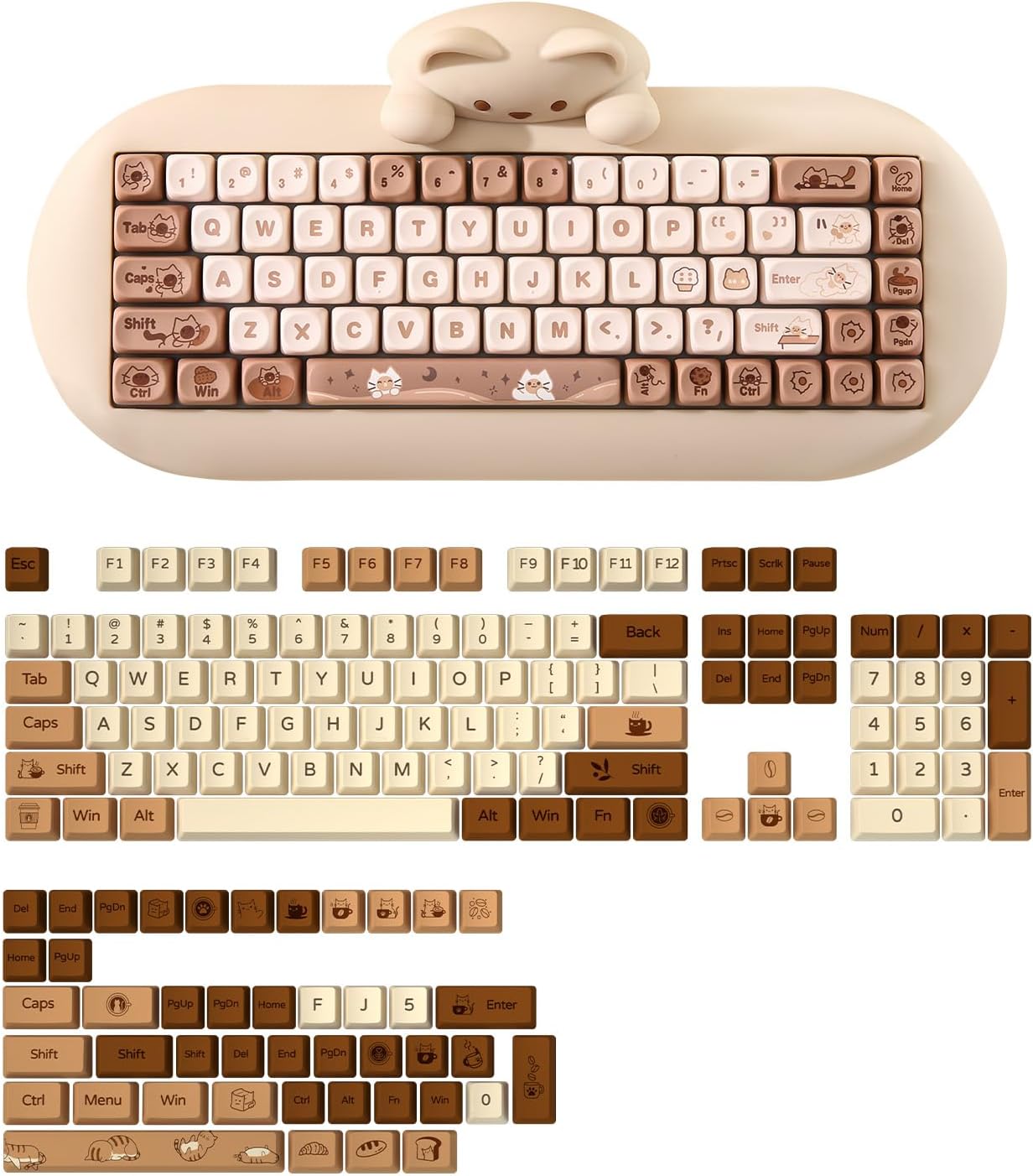 Amazon.com: YUNZII C68 65% Wireless Mechanical Gaming Keyboard (Milk ...