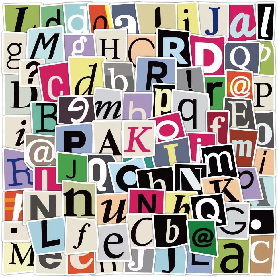 Amazon.com: ABC Stickers Alphabet Stickers and Decals - 100 Pcs Cartoon ...