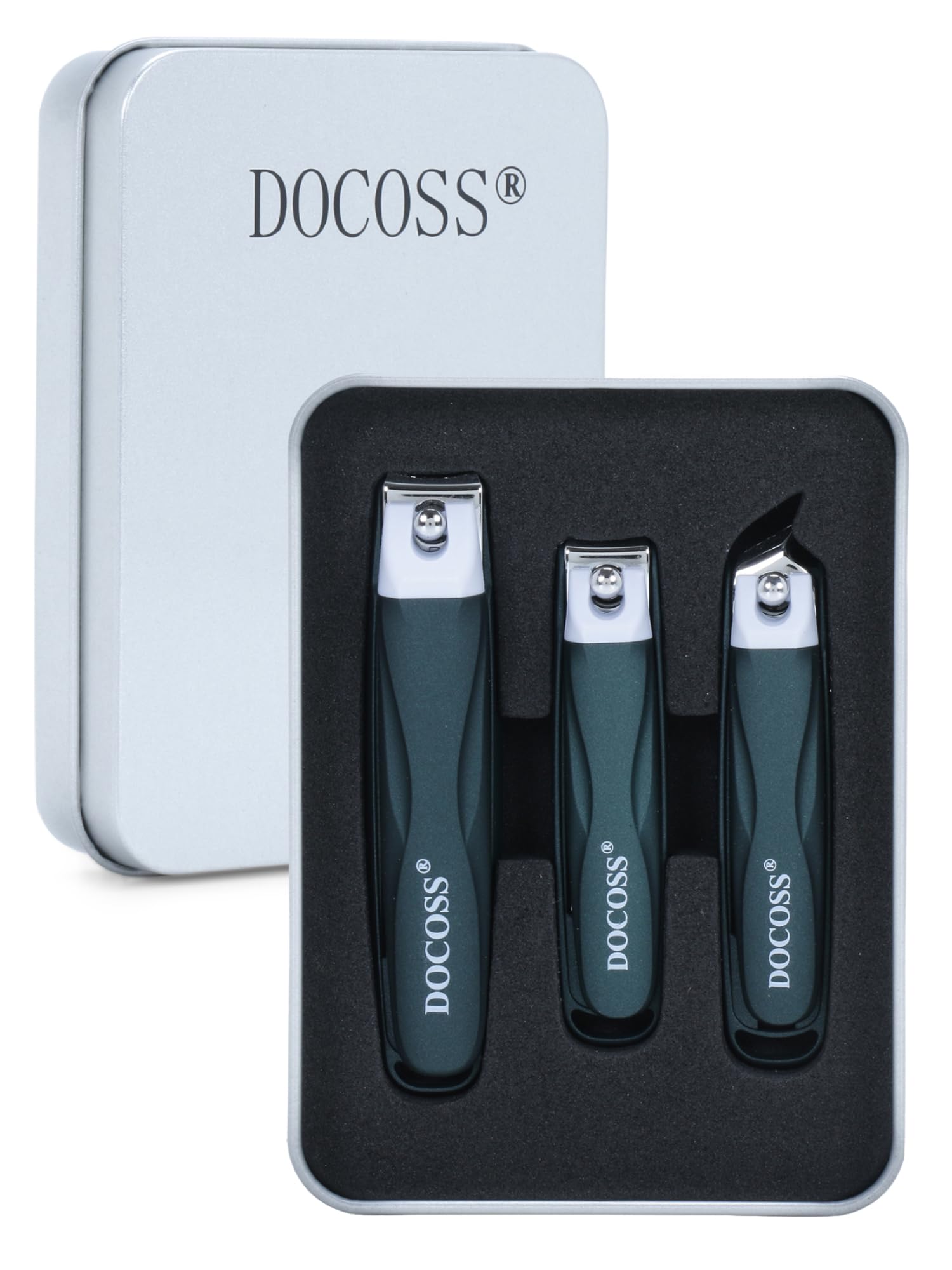 DOCOSS Steel Big Nail Clippers For Men Women Nail Cutter with Toe Nail ...