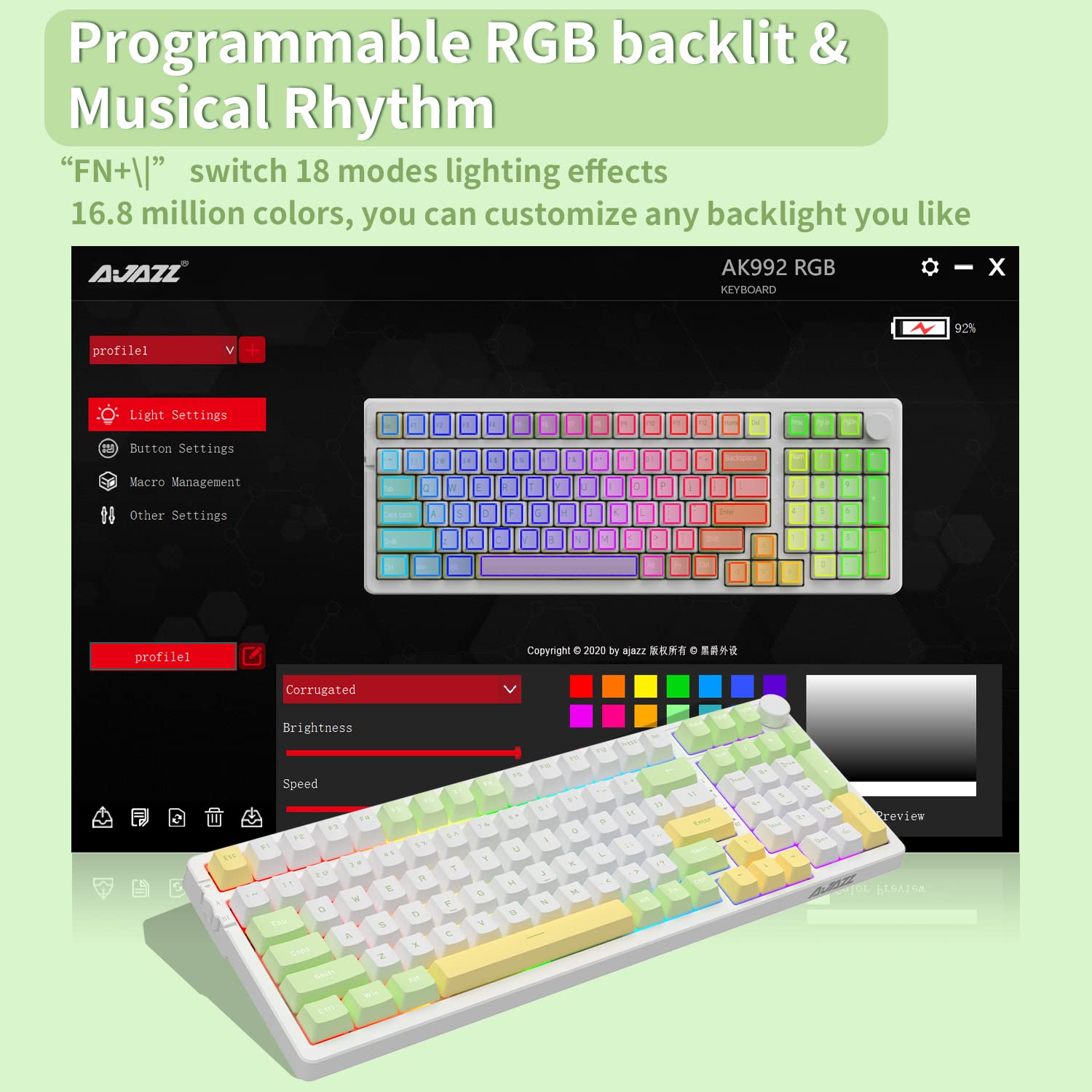 Snapklik.com : NACODEX AK992 99 Key Hot Swappable RGB Custom Gaming ...