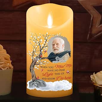 Amazon.com: Wrappiness Personalized Memorial Led Candle - I Am Always with You, Loving Memory ...