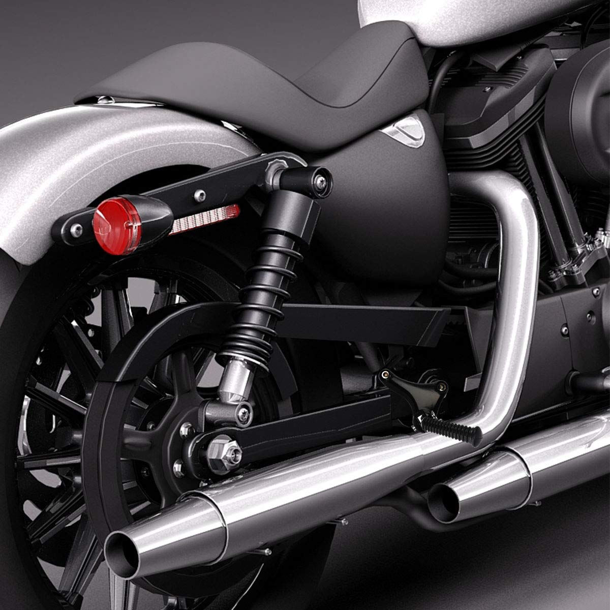 LKV Motorcycle Rear Passenger Foot Pegs Rests Pedal Replacement for ...