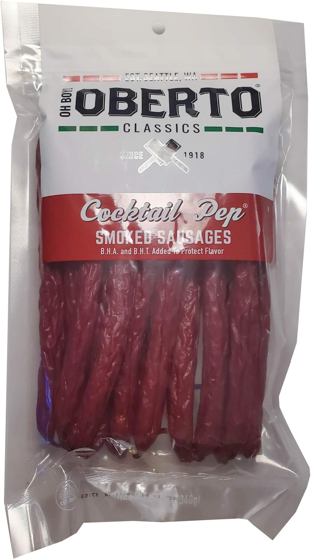 Amazon.com: Oh Boy! Oberto Classics Cocktail Pep Smoked Sausages | 12 ...
