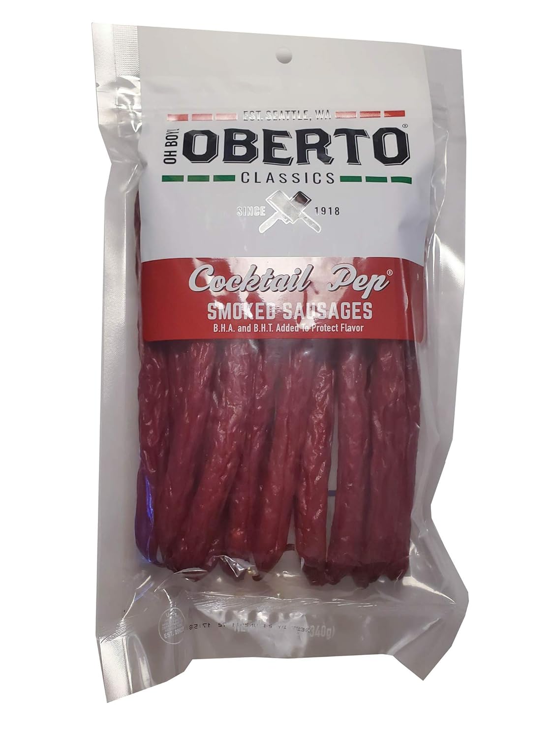 Amazon.com: Oh Boy! Oberto Classics Cocktail Pep Smoked Sausages | 12 ...