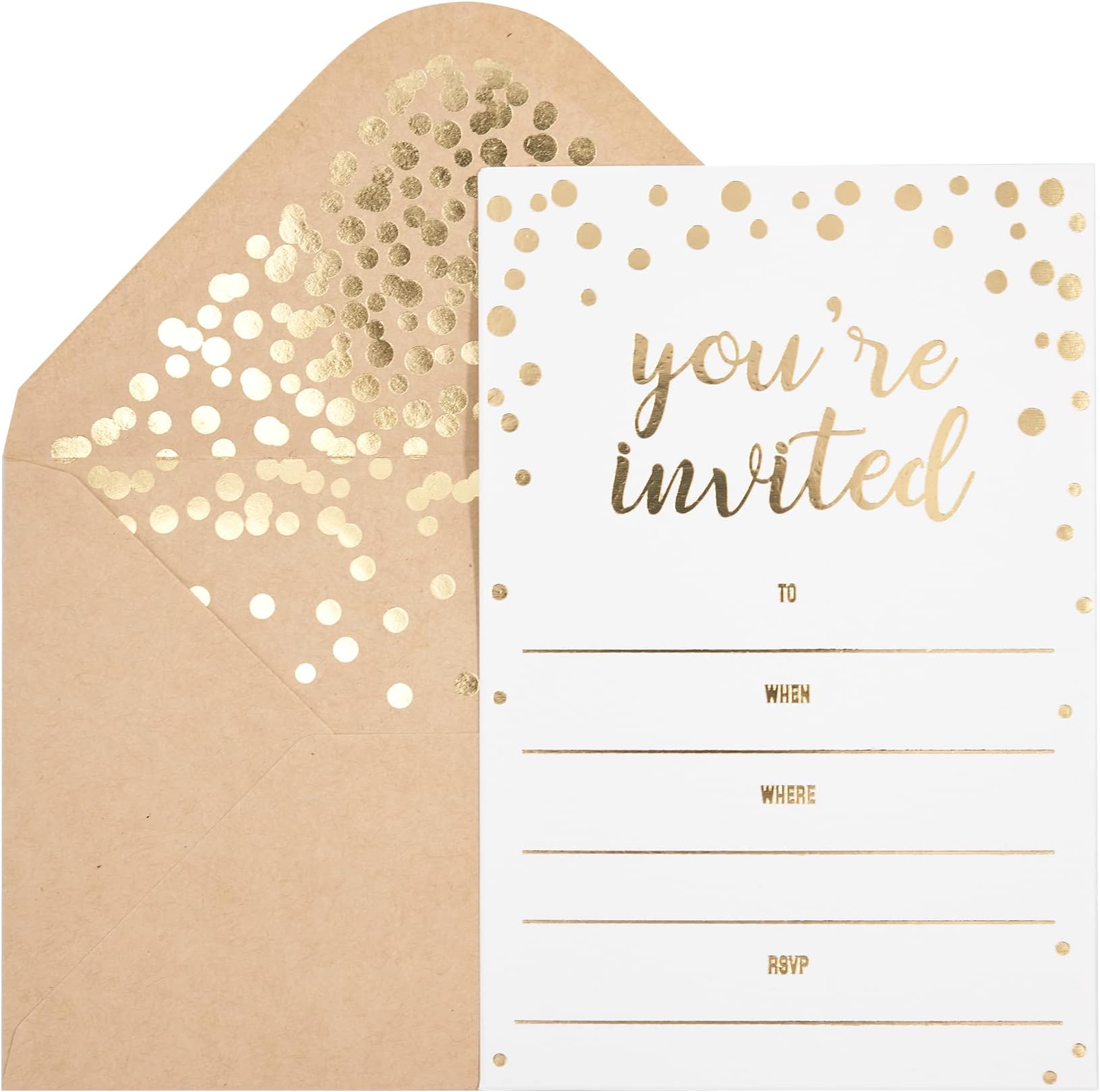 Amazon.com: 50 Pack Invitation Card - Elegant Greeting Cards ‘’You are ...