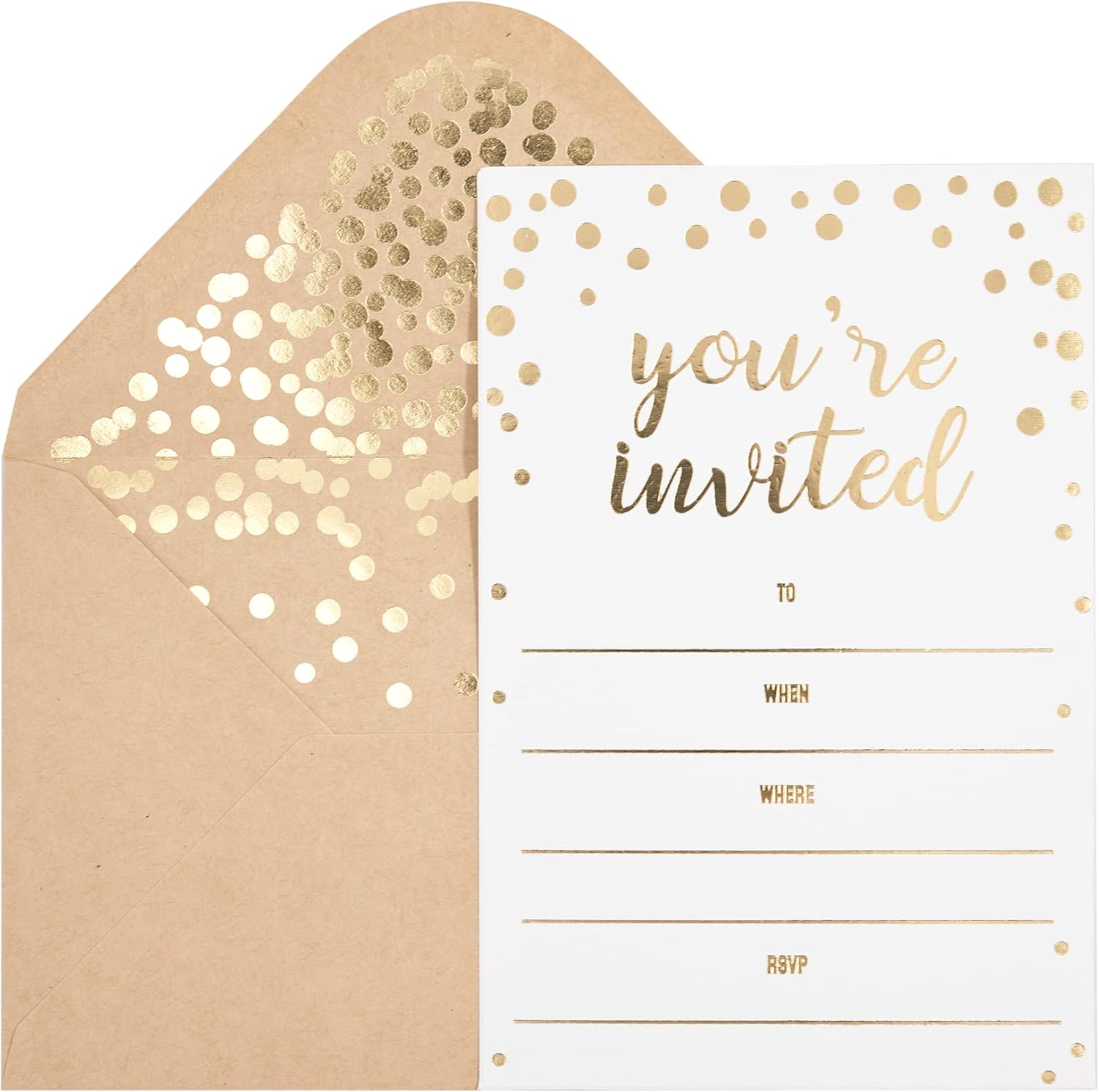 50 Pack Invitation Card - Elegant Greeting Cards ‘’You Are Invited’’ In ...