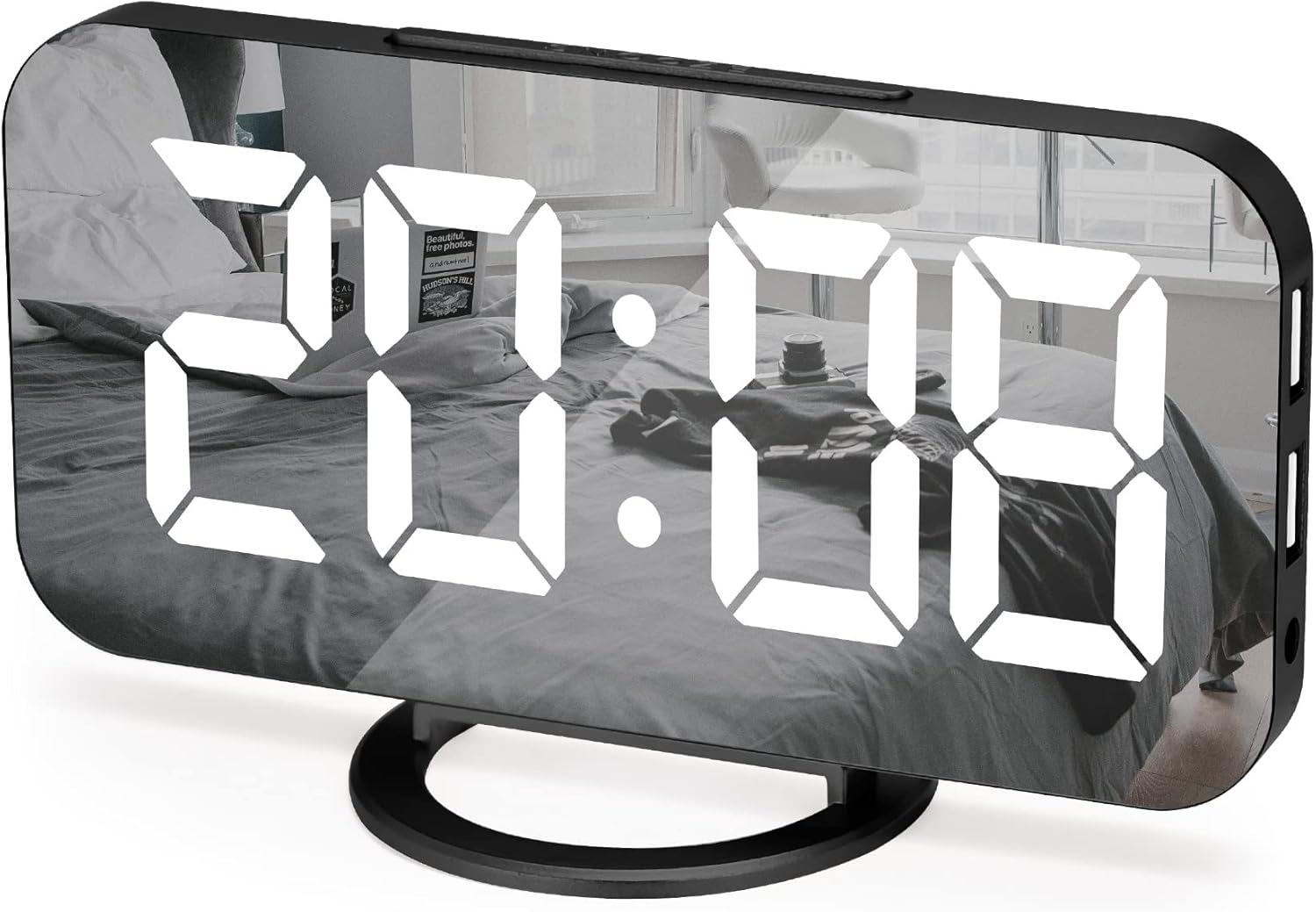 Meloya Reloj despertador digital para dormitorios, dígitos coloridos ...