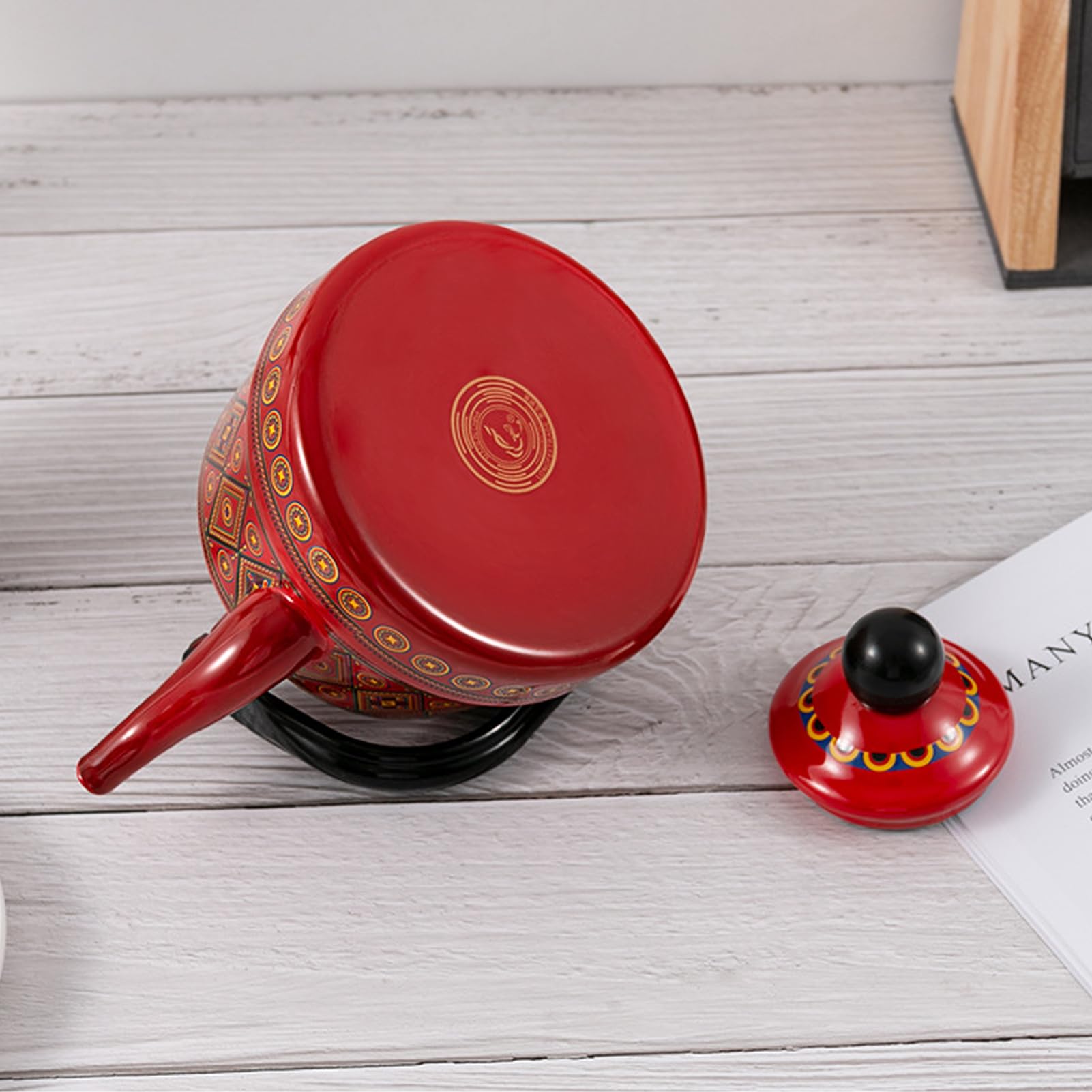 Snapklik.com : 1.1L Arab Style Vintage Tea Kettle,Enamel Tea Kettle
