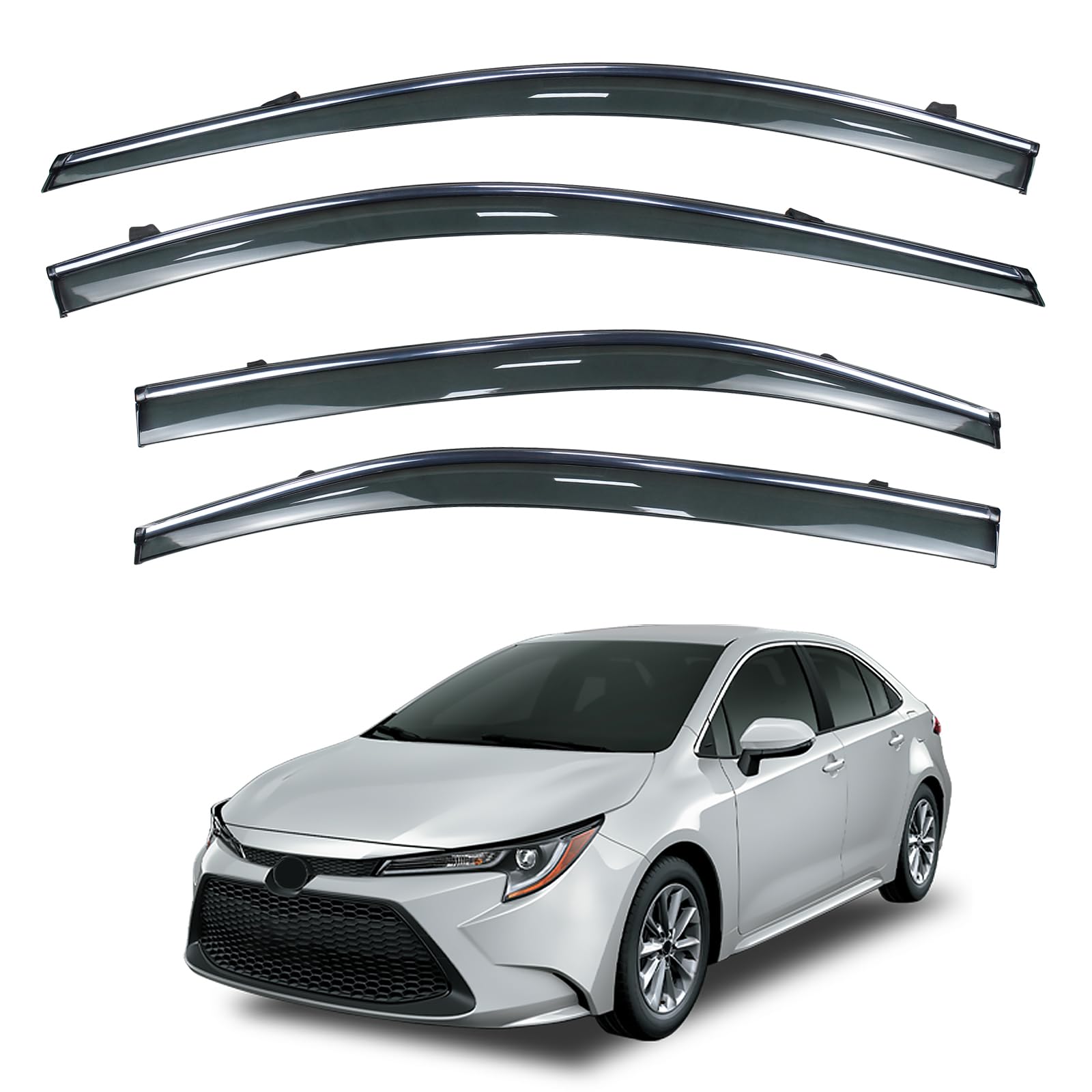Snapklik.com : Rain Guards For Toyota Corolla 2019-2023 2024 2025 Side ...