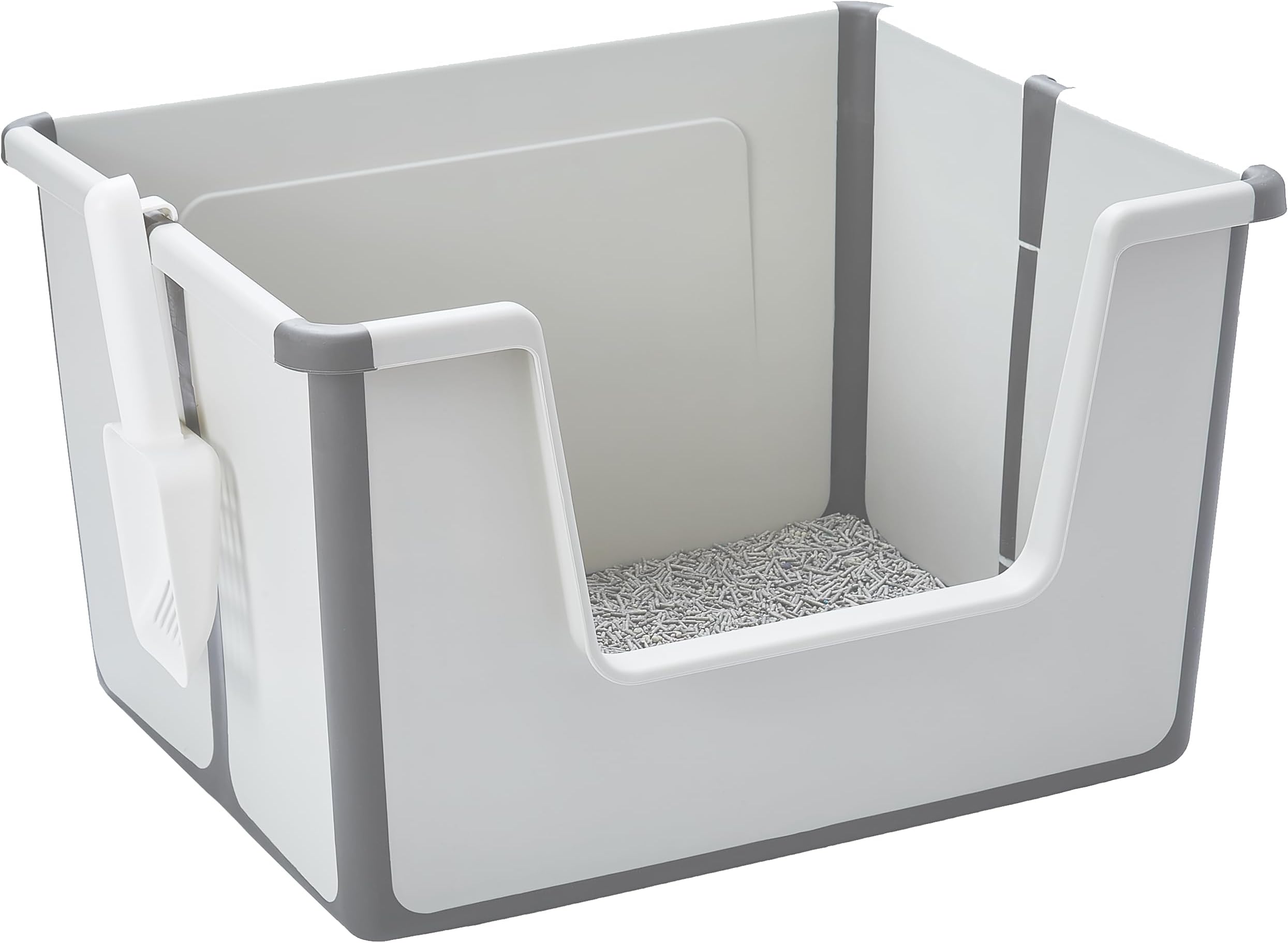 Suhaco High Sided Cat Litter Tray Anti Splash Large Open Top Cat Litter ...