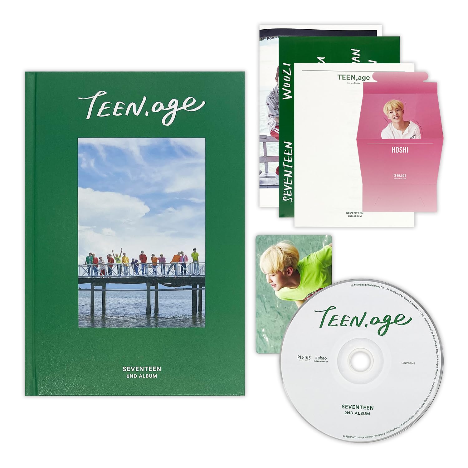 SEVENTEEN - 2nd Album [TEEN, AGE] (Re-release) (GREEN Ver.) Photobook ...