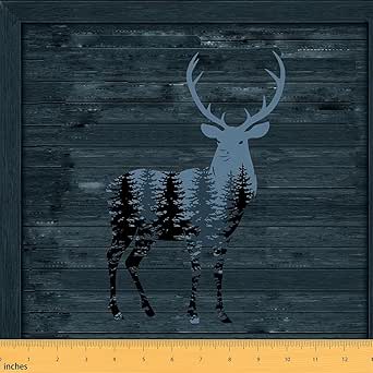 Amazon.com: Rustic Deer Fabric by The Yard - Kids Farmhouse Hunting ...