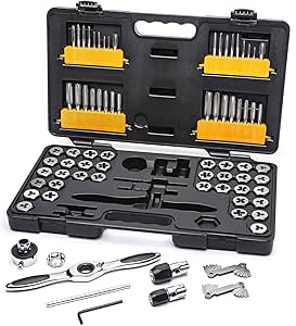 GEARWRENCH 77 Piece SAE/Metric Ratcheting Tap and Die Set -3887 ...