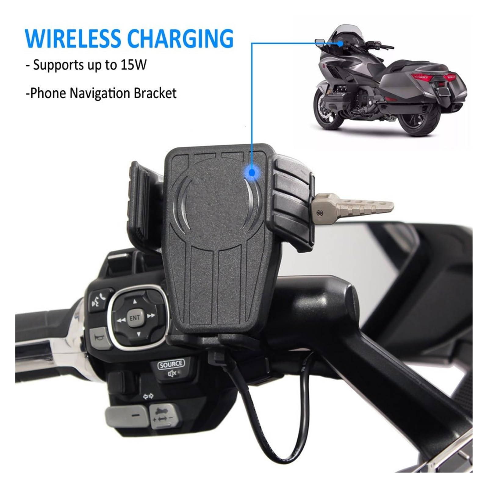 Goldwing Gps Dash Mount Gold Wing Motorcycle GPS Phone Holder Wireless