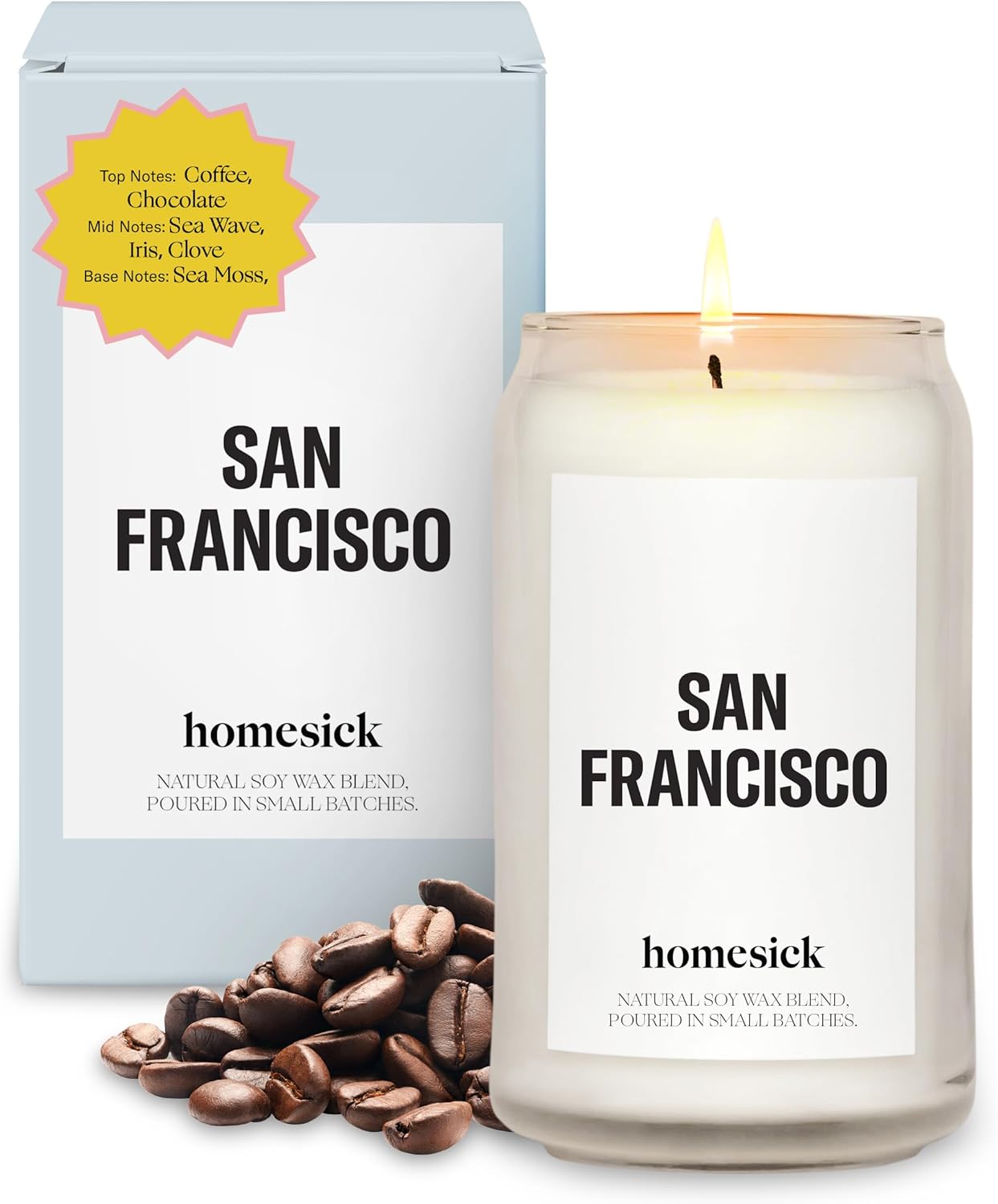 Amazon.com: Homesick Scented Candles for Home (San Francisco) - 13.75 oz Long-Lasting Soy Wax ...