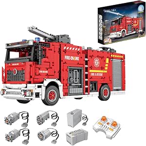 Amazon.com: Fankoo Fire Rescue Vehicle Building Kits, 2888Pcs RC Water ...