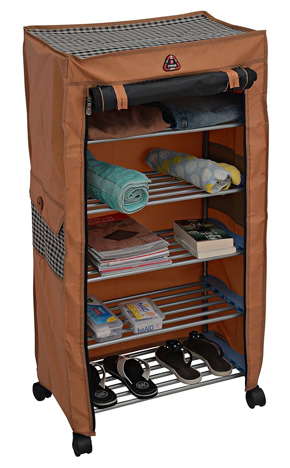 Parasnath Trendy Cloth Shoe Rack with 5 Shelves/ 5 Layer Shoes Stand ...