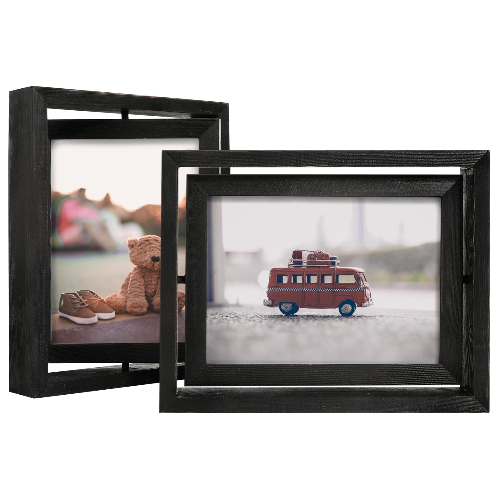 Snapklik.com : Egofine 2 Pack 6x8 Rotating Floating Picture Frames ...