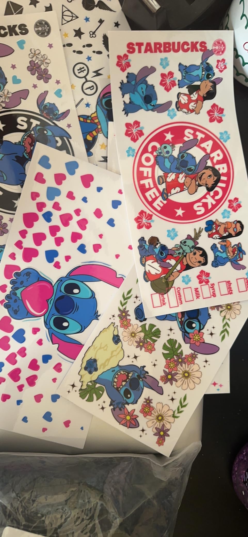 Amazon.com: UV DTF Cup Wrap Transfer for Glass, 10Sheet Rub on ...