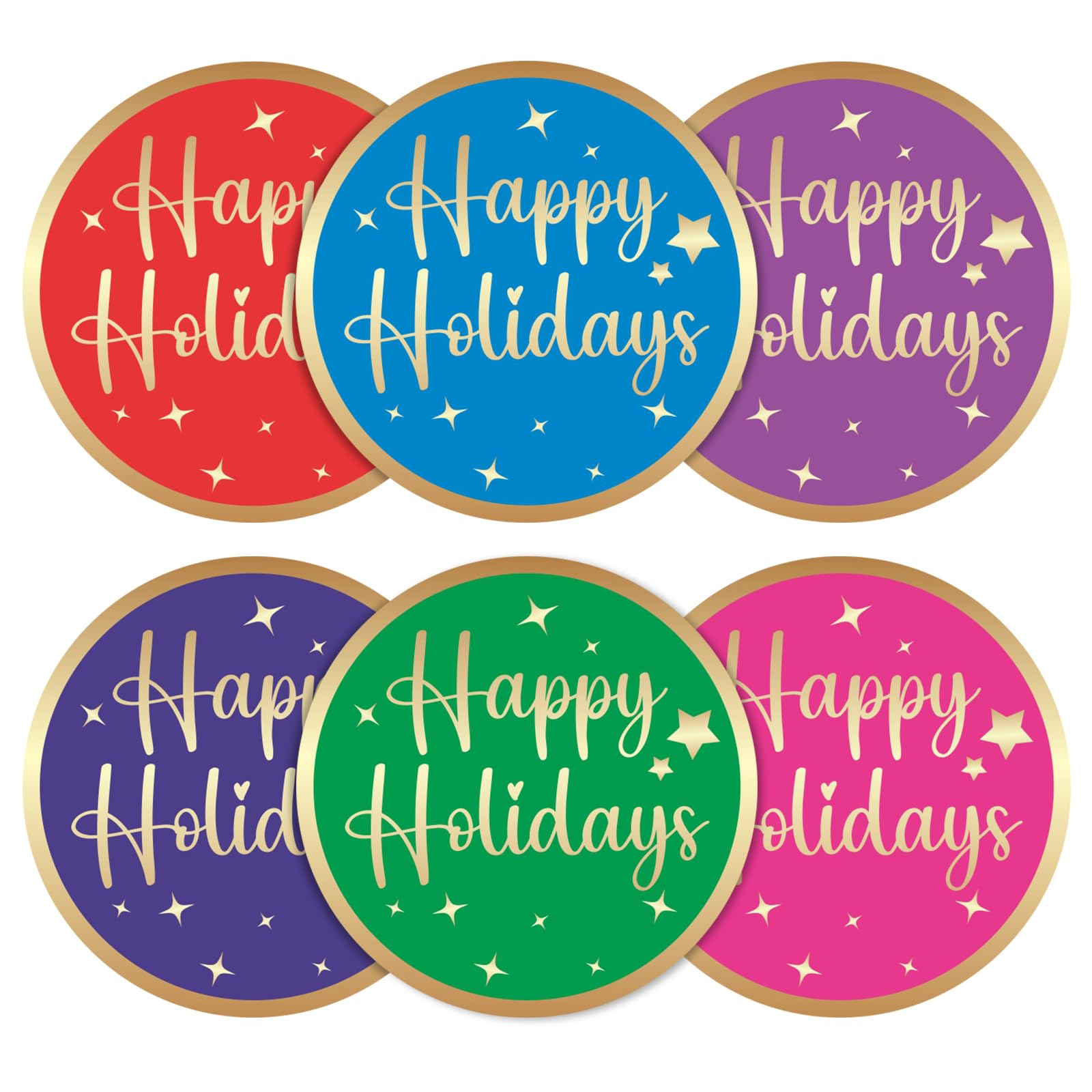Amazon.com: Happy Holiday Stickers Christmas Stickers 120Pcs 2 Inch ...