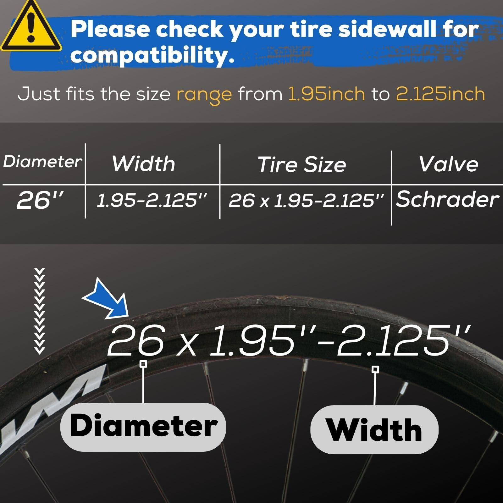 Snapklik.com : Cycles 4-Pack 26 Inch Bike Tubes - Fits Tire Sizes 26 X ...