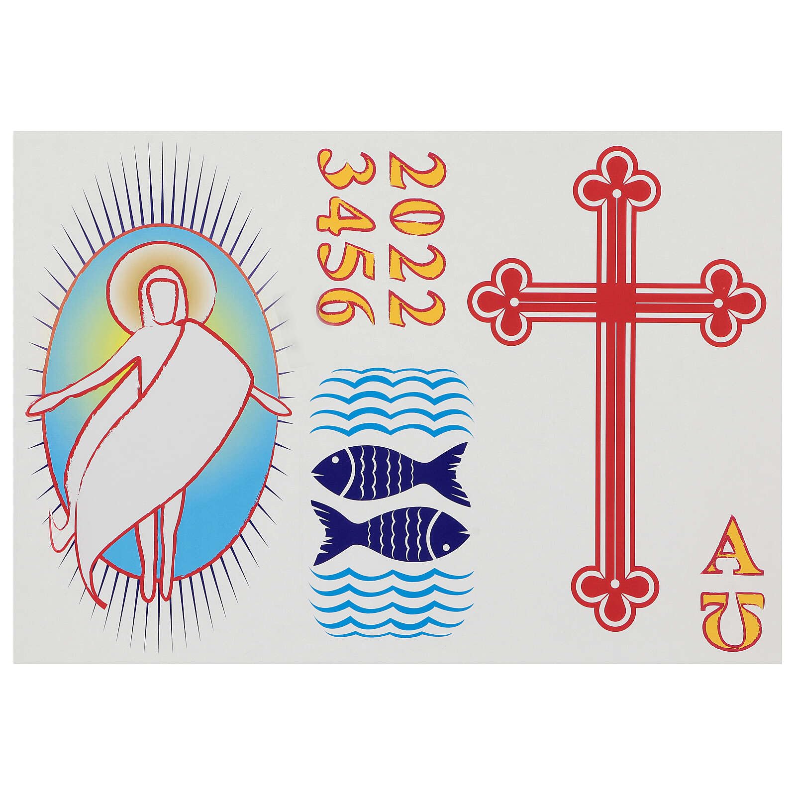 Amazon.com: Holyart Stickers for Paschal Candle, Set D. : Home & Kitchen