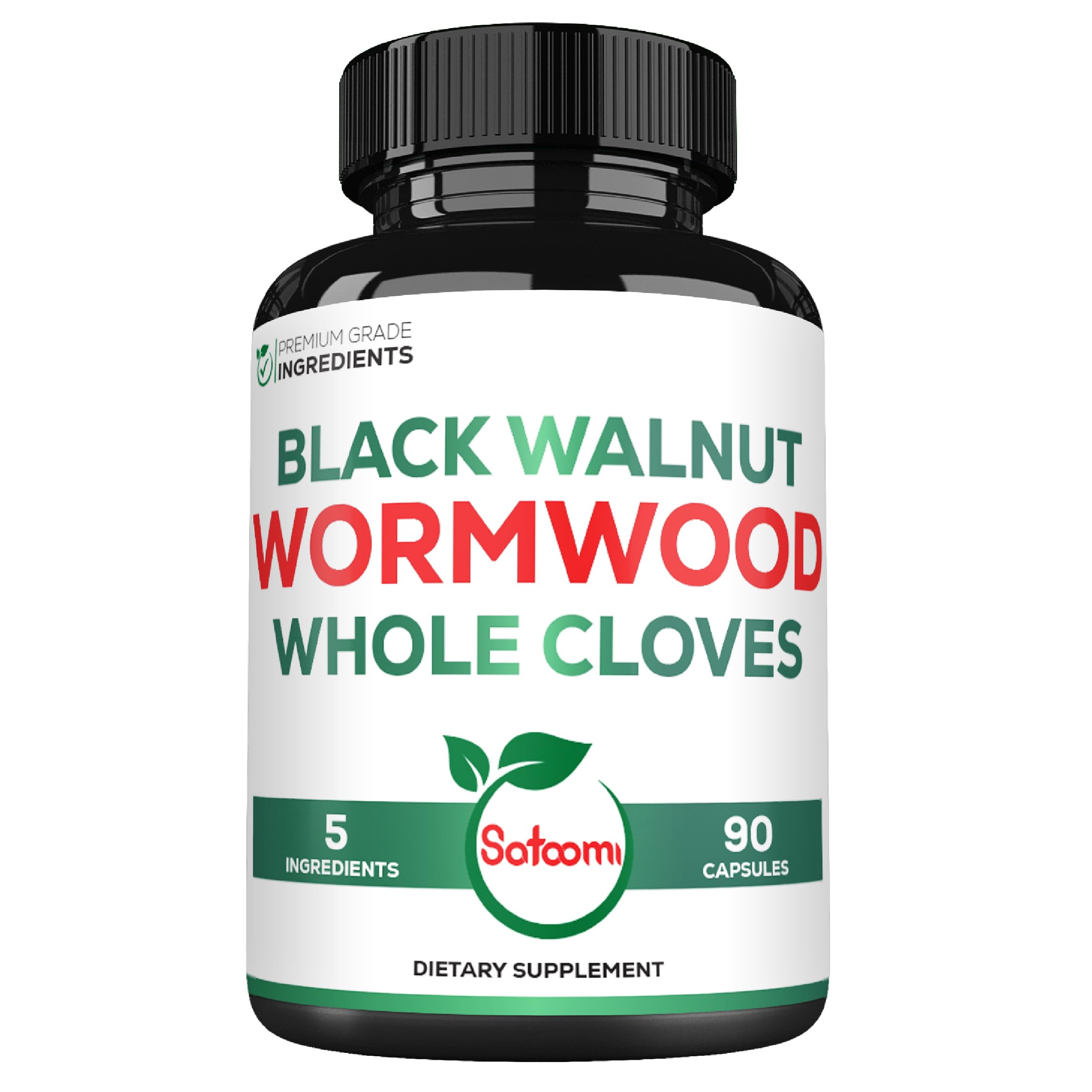 Amazon.com: 5 in 1 Wormwood Capsules Supplement - with Black Walnut ...
