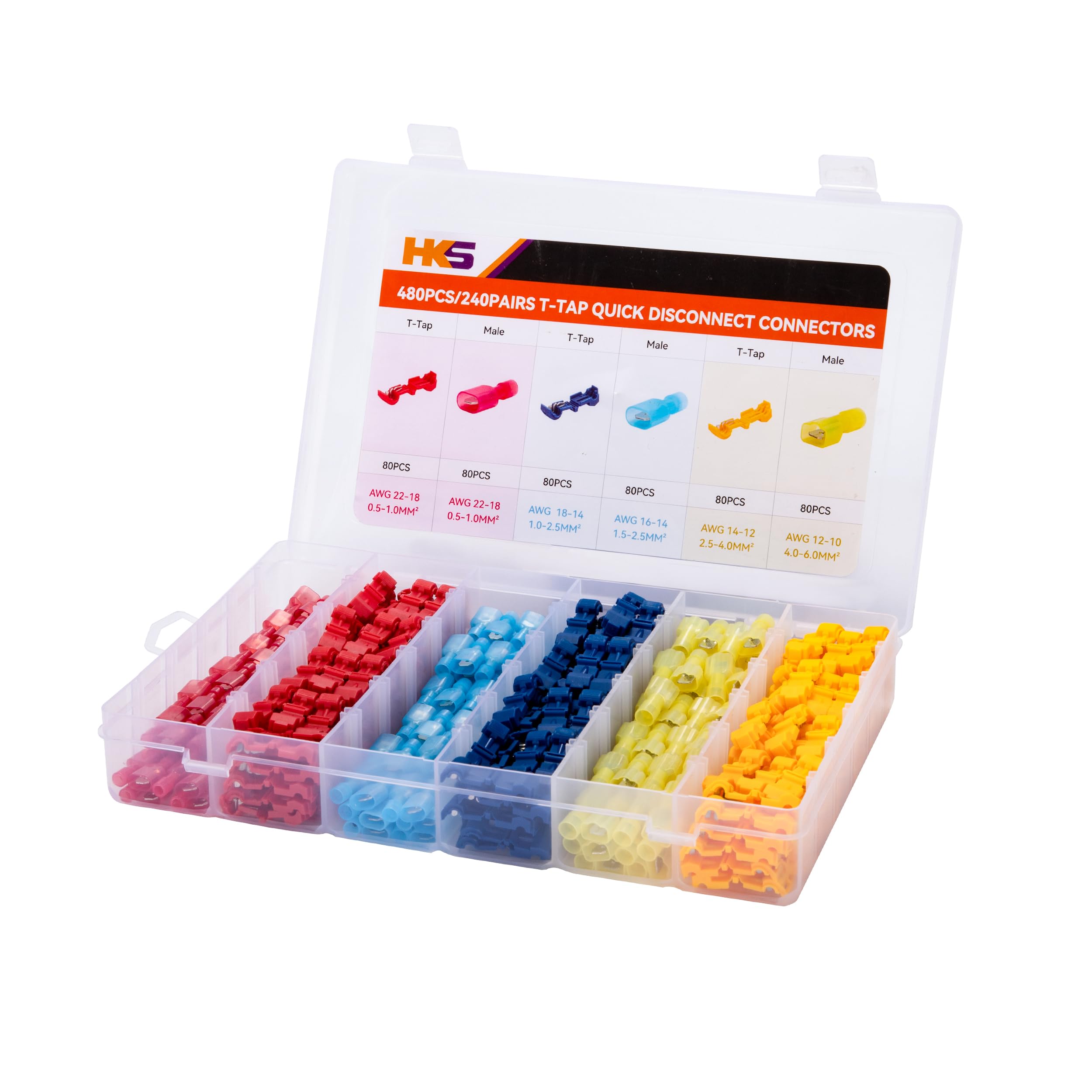 Snapklik.com : 480PCS/240 Pairs T-TAP Wire Connector - Quick Splice ...
