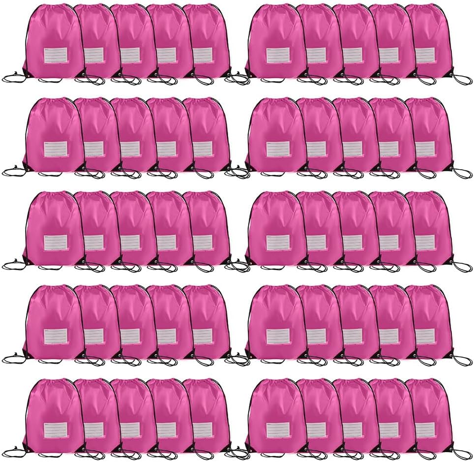 Amazon.com | 50 Pcs Drawstring Bags,Bulk Draw String Backpack, Cinch ...