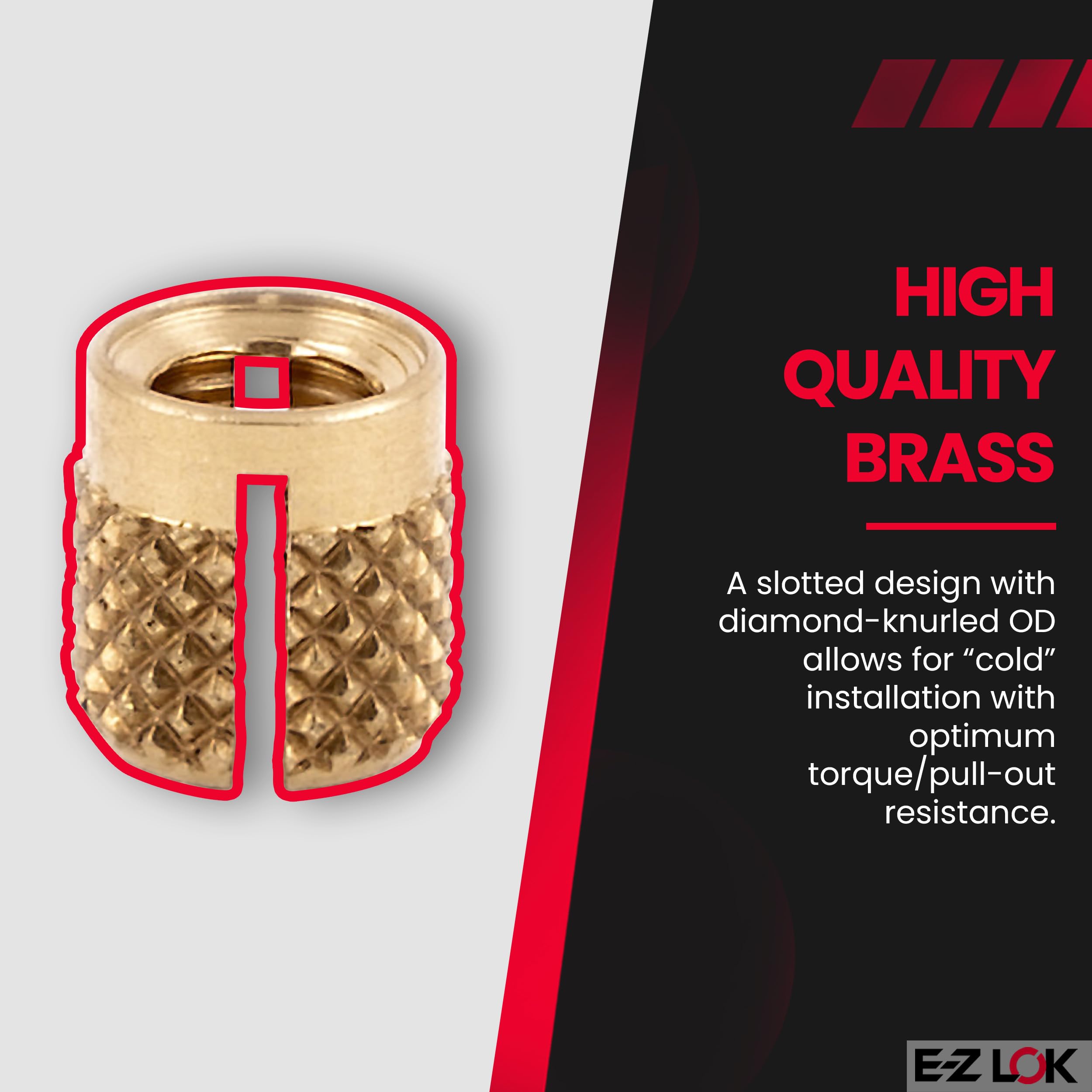 Snapklik.com : Threaded Insert For Plastic Flush Brass Thread Inserts 8 ...
