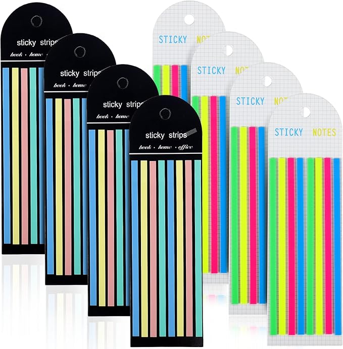 Amazon.com : Juome 1280Pcs Highlighter Tape, Transparent Sticky Long ...