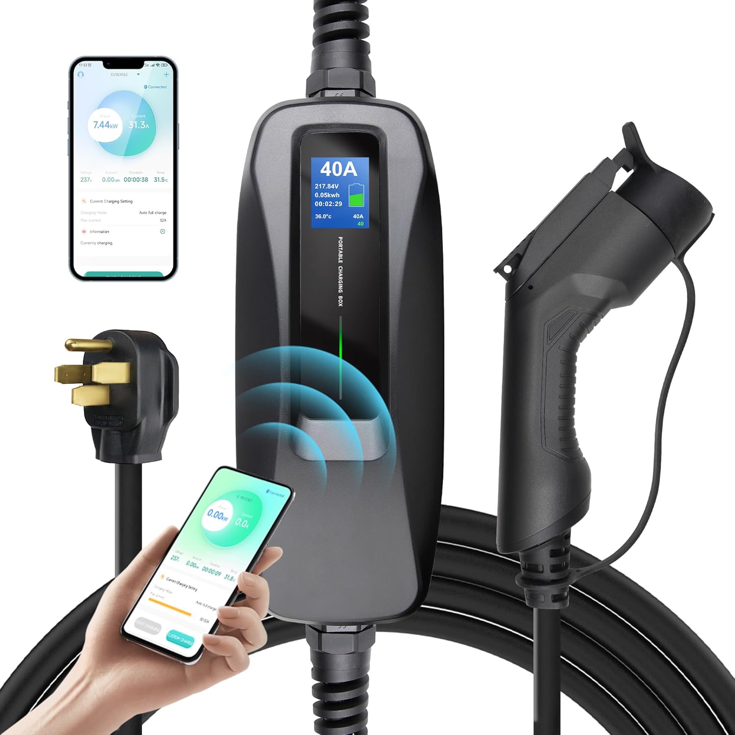 Amazon.com: BESENERGY EV Charger Level 2, ETL FCC Listed, NEMA14-50 ...