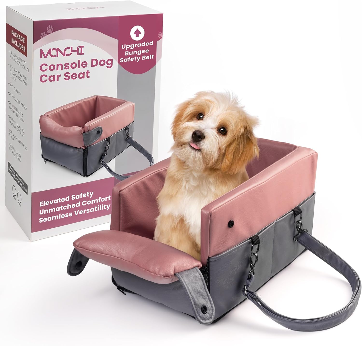 Amazon.com : Center Console Dog Car Seat for Small Dogs 0-15 lbs ...