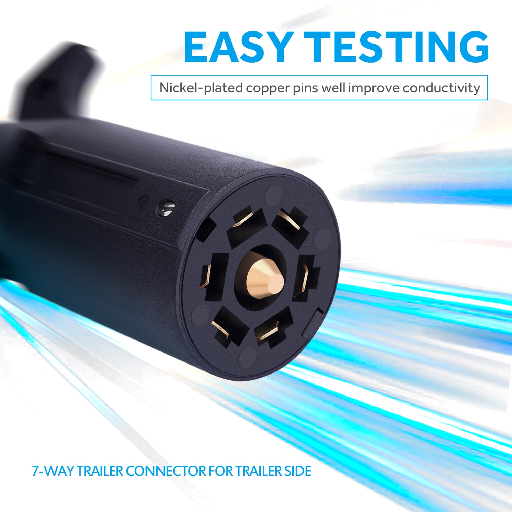 Snapklik.com : MICTUNING 7 Way Blade Trailer Connector Tester