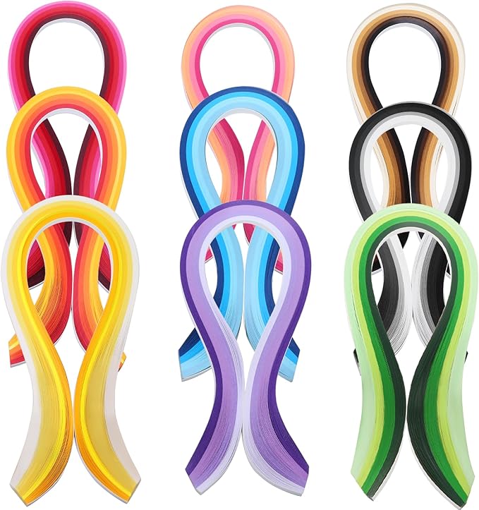 Amazon.com: Auvotuis 5mm Width Quilling Paper Strips 40 Colors 900 ...
