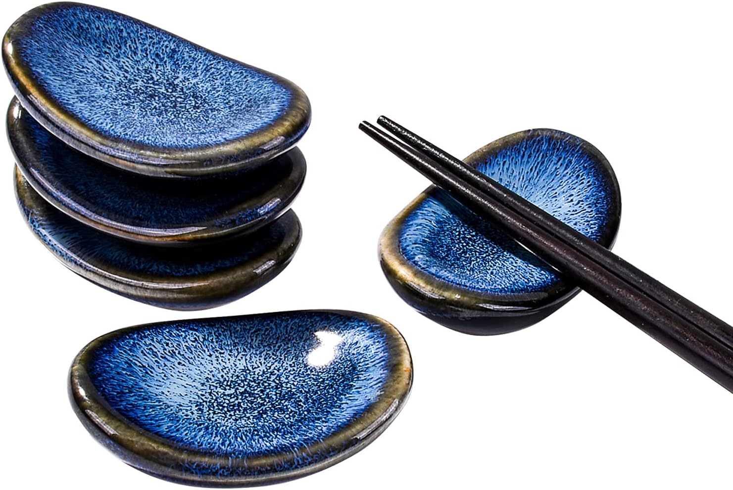 Amazon.com: Japanese Antique Chopstick Rest Blue Ceramic Chopsticks ...