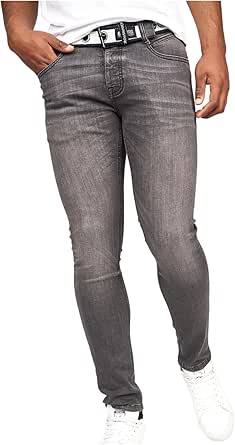 Crosshatch Mens Barbeck Slim Jeans (32R) (Washed Grey) at Amazon Men’s ...