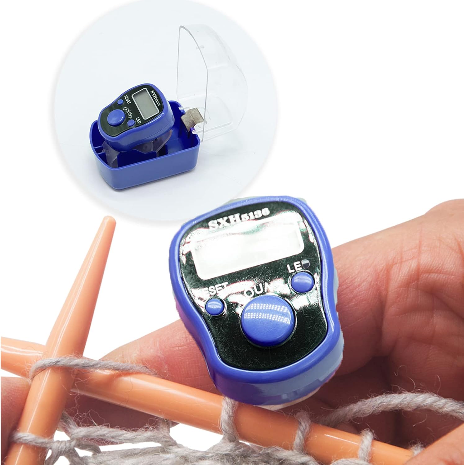 Navy Blue Knit Counter Knitting Crochet Stitch Marker Row Counter ...