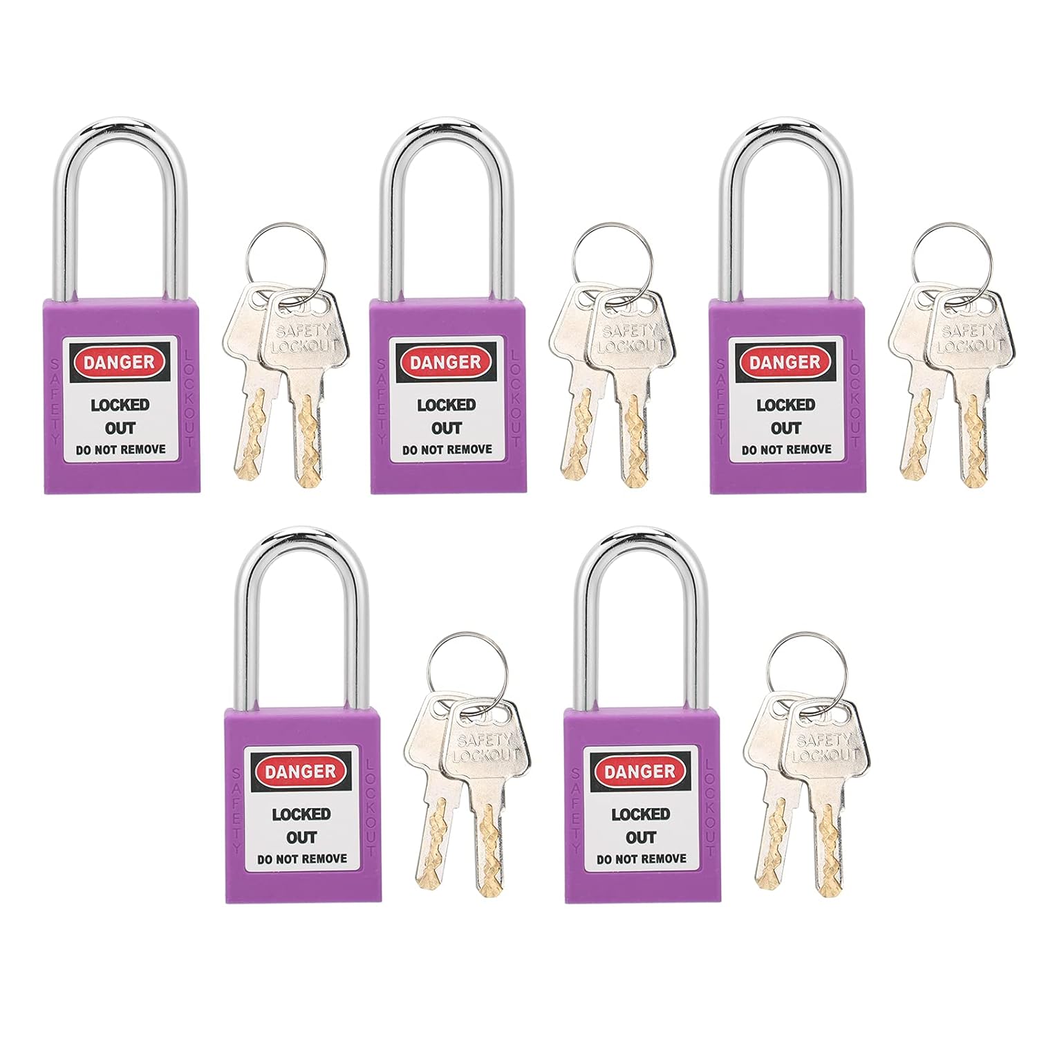 Insulated Lockout, Portable Safety Padlock Locking Tool 5Sets for ...