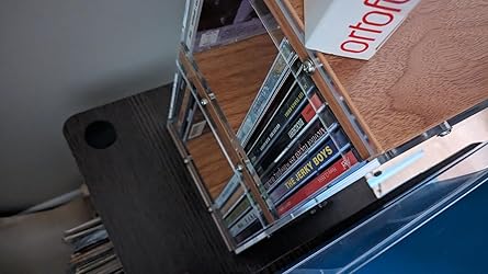 Amazon.com: AREAJD Retro Walnut-colored MDF CD Holder Desk Rack ...