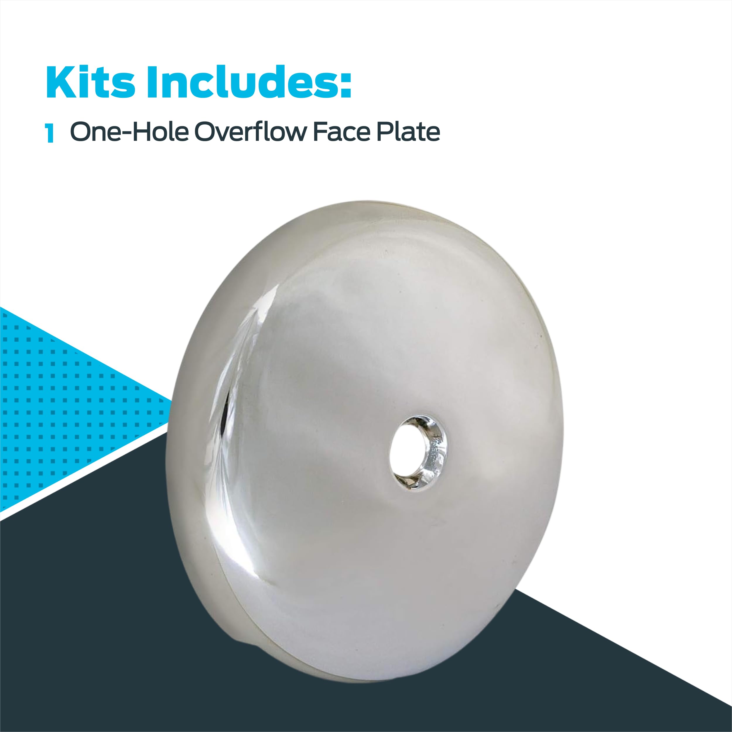 Snapklik.com : EZ-FLO 1-Hole Bathtub Overflow Face Plate