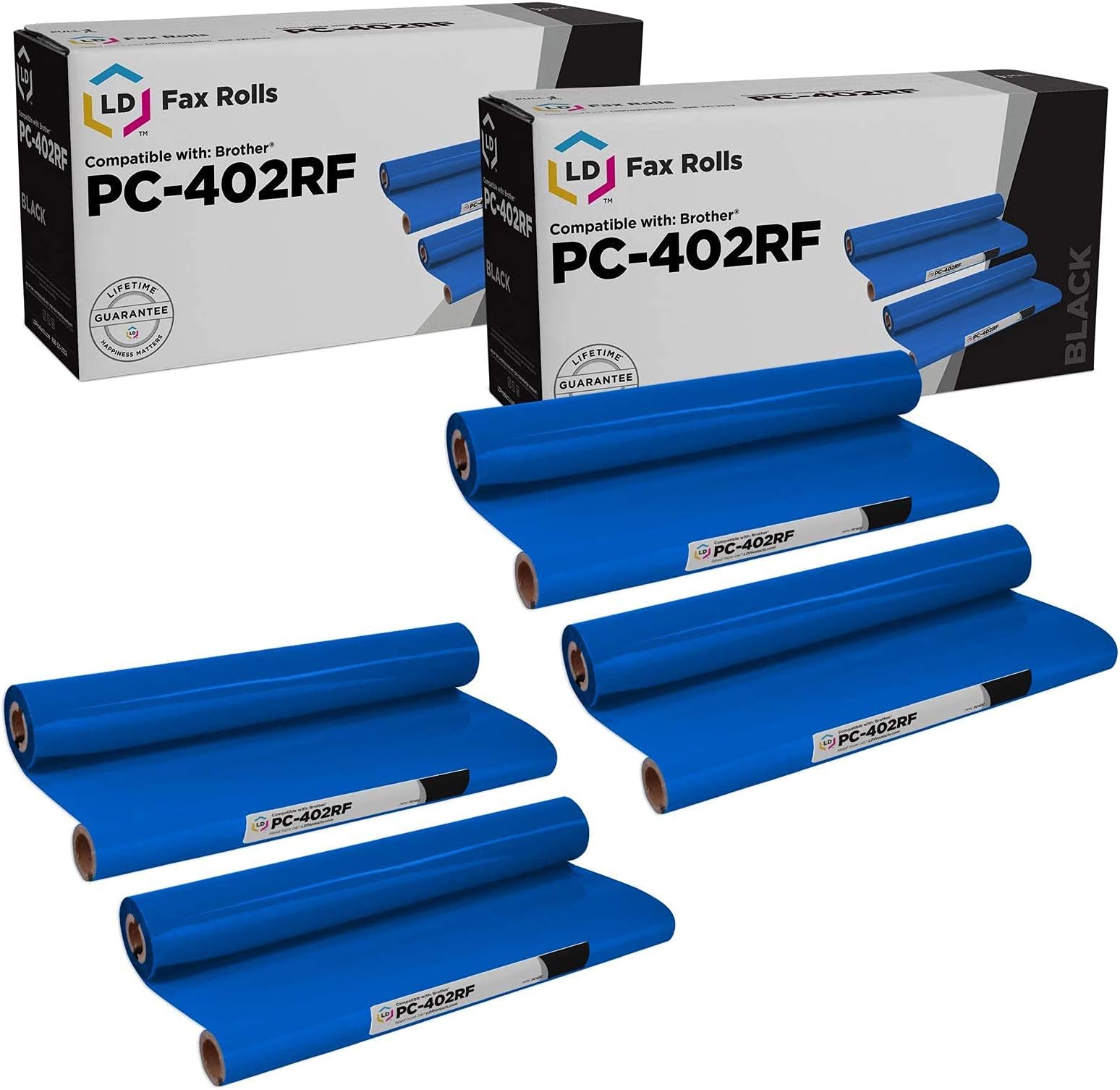 Amazon.com: 2-pack of PC-502RF Fax Film Ribbon Refill Rolls Compatible ...